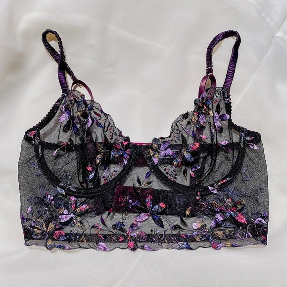 Angie's Showroom | Intimates & Sleepwear | Florence Black With Flowers ...